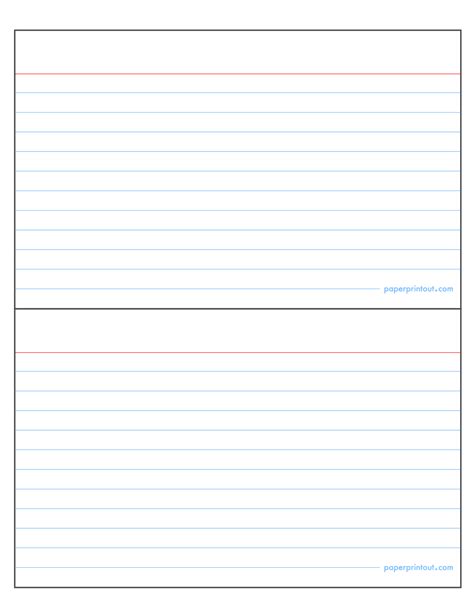 Printable X Index Card Template Printable Cards