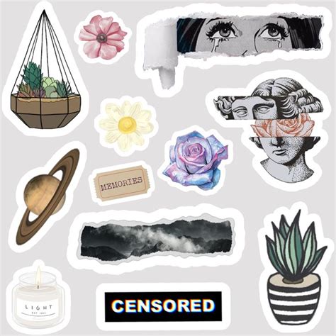 Aesthetic Vintage Stickers Printable
