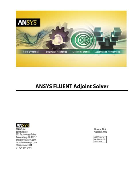 fluent adjoint solver 14 5 pdf sensitivity analysis variable mathematics