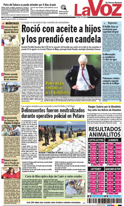 Titulares Al Minuto Stas Son Las Portadas Que Publican Este