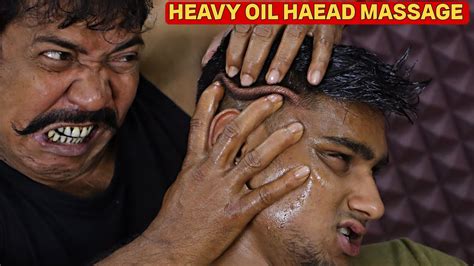 Perfect Head Massage By Asim Barber Heavy Oil Massage Loud Neck
