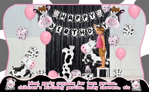 Decoraciones De Primer Cumplea Os De Vaca Para Ni A Kit De Decoraci N