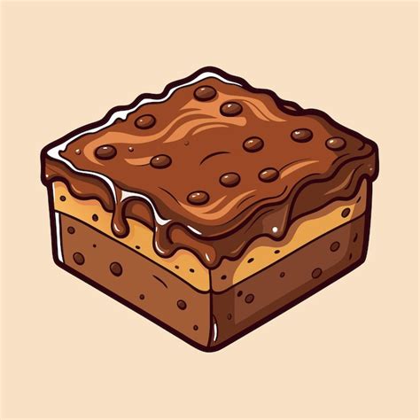 Ilustração de Brownies e Ilustração Vector de Comidas de Sobremesa