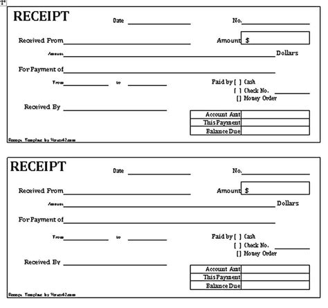 Cash App Receipt Template