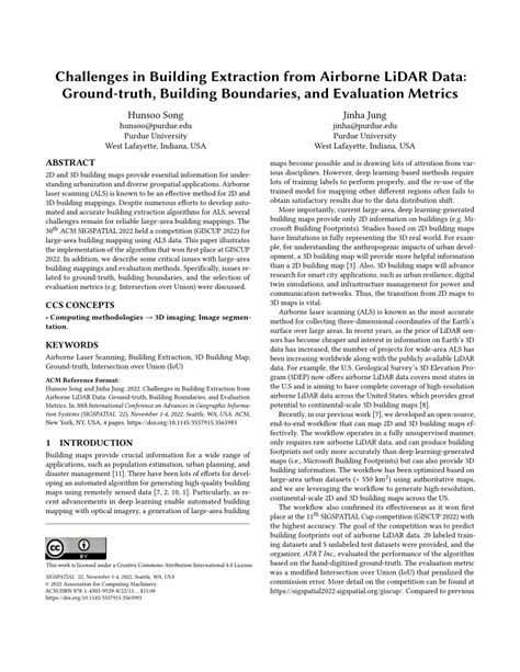 pdf challenges in building extraction from airborne lidar data ground truth building