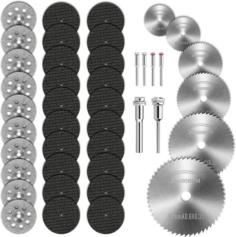 Lot de 6 lames de scie rotative pour scie à disque en acier avec
