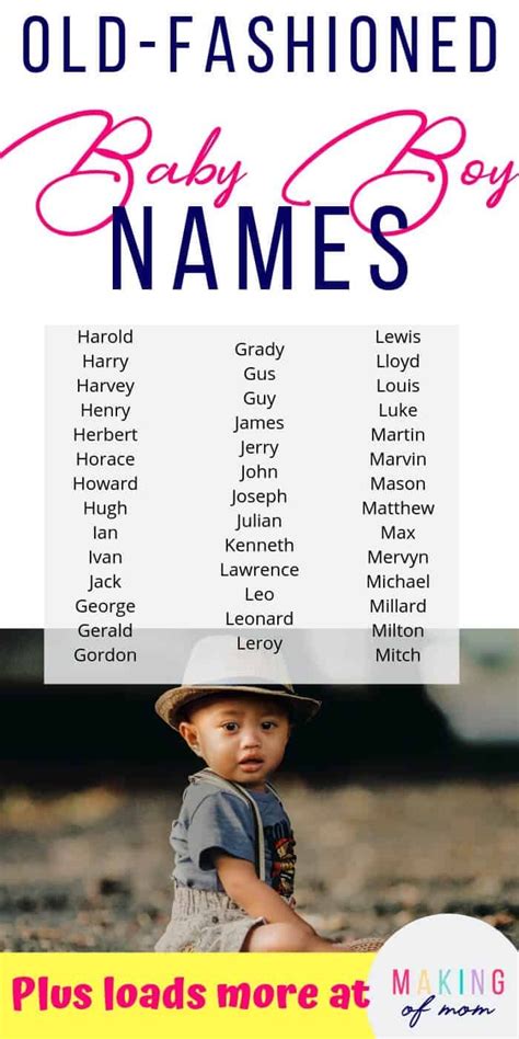 100 Old Fashioned Baby Boy Names Making A Comeback In 2021 Old