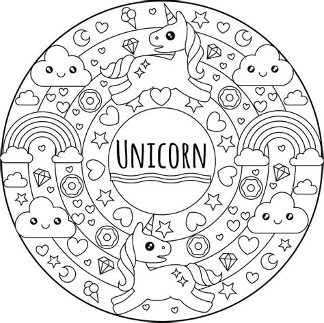 Coloriage Mandala Licorne Coloriages Imprimer Gratuits Mandala