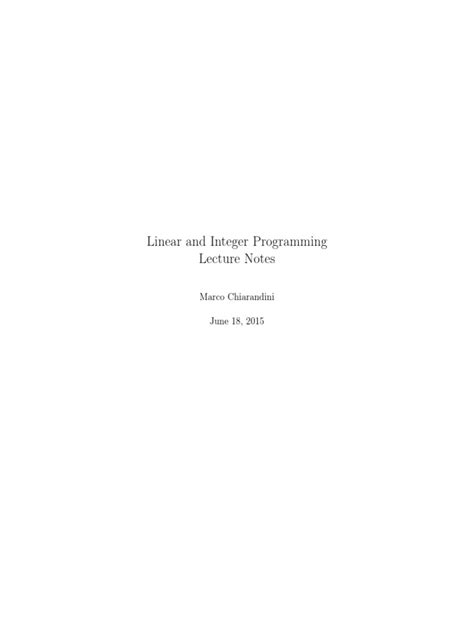 integer programming pdf pdf linear programming mathematical optimization
