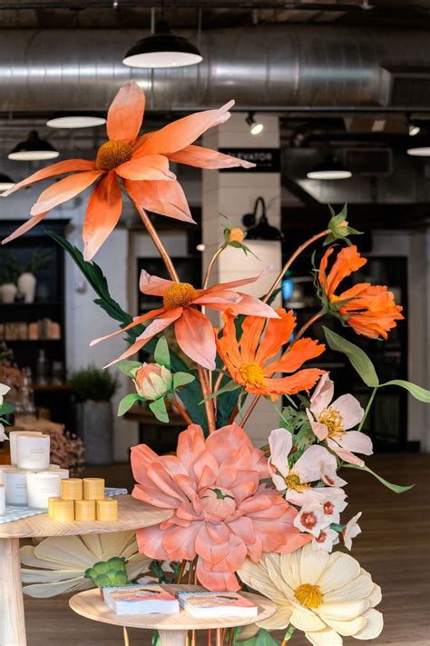 Summer Install At Magnolia Market Giant Paper Flowers Giant Flowers