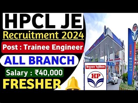 HPCL JE AE Recruitment 2024 All Branch Fresher Eligible All India