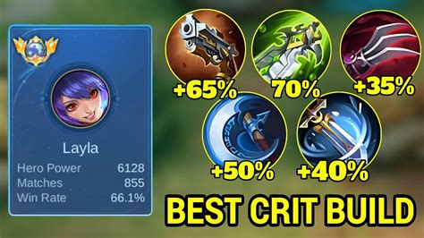 LAYLA ONE HIT DELETE BUILD EMBLEM BESTCRITBUILD MYTHICAL IMMORTAL