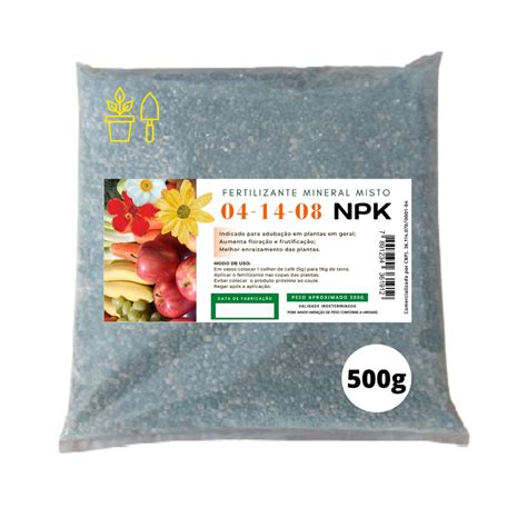 Adubo Fertilizante Npk Plantas Flores Frutas G Shopee Brasil