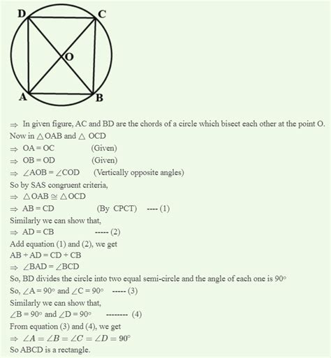 AC And BD Are Chords Of A Circle Which Bisect Each Other Prove That I