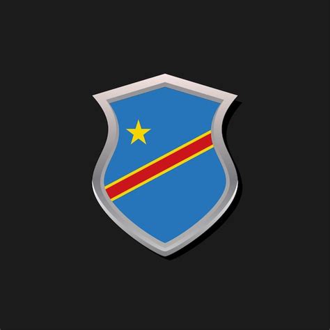 República democrática del congo bandera Vector Premium