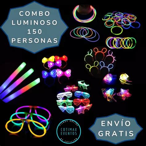 Combo Carnaval Carioca Todo Luminoso 150 Personas Cotillón Envío gratis