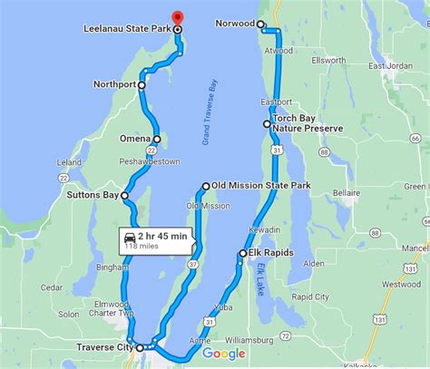 Grand Traverse Bay Map Shari Demetria