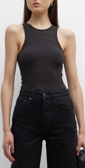 Rag Bone The Essential Ribbed Tank Top