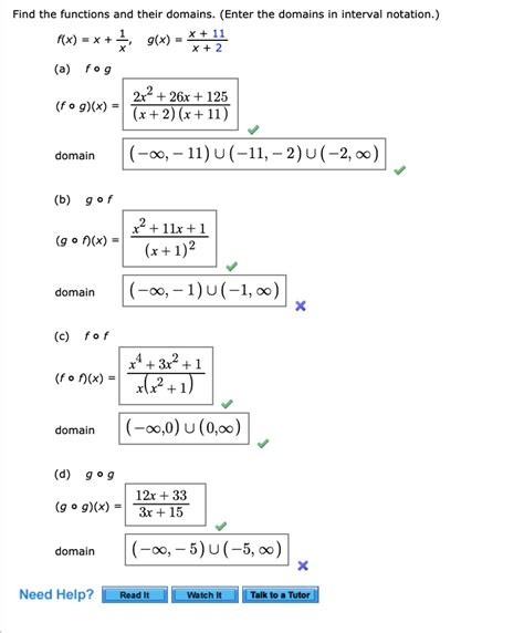 interval notation domain