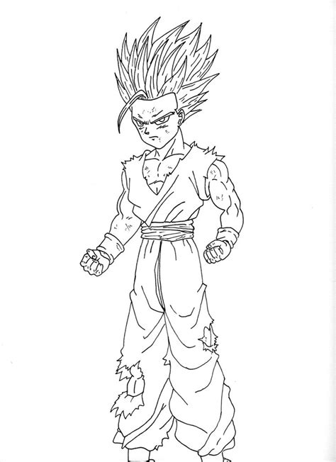 Coloriage Son Gohan ssj2 à imprimer
