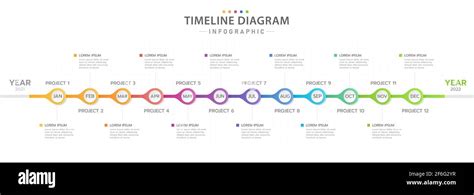 Infographic Template For Business 12 Months Modern Timeline Diagram