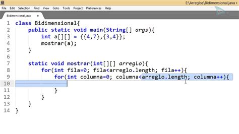 taller de estructuras de datos en java 05 arreglos multidimensionales youtube