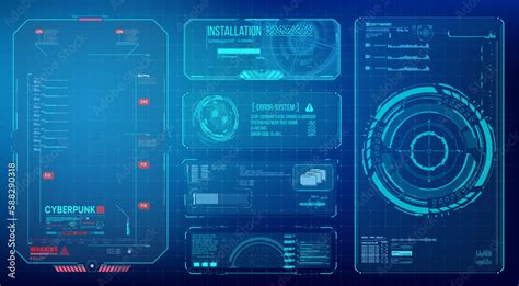 Hud Ui Gui Futuristic User Interface Screen Elements Set High Tech