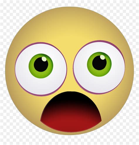 Graphic Emoticon Smiley Scared Shocked Yellow Emoji