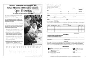 Fillable Online Csudh Inside Cover And Registration Form California