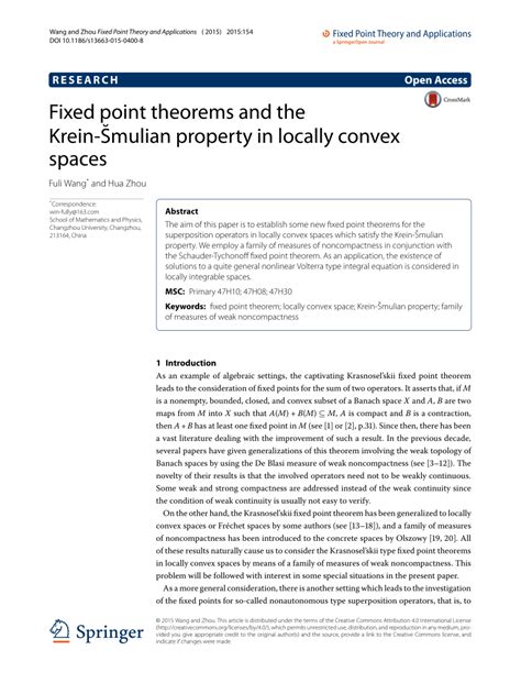 pdf fixed point theorems and the krein s̆mulian property in locally convex spaces