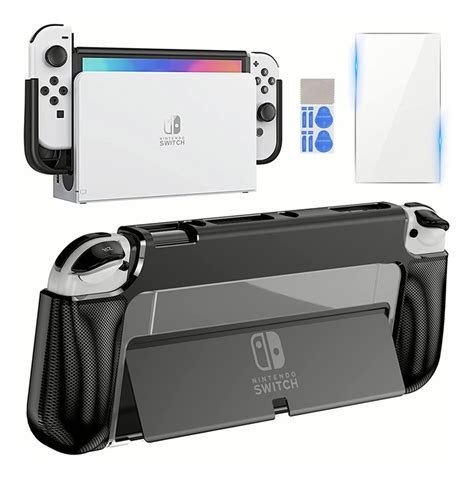 En Kit Funda Mica Protector Para Nintendo Switch Oled Meses Sin
