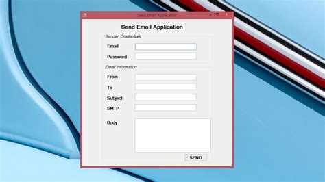 send email application using c c winform tutorials youtube