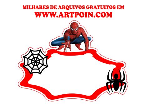 Homem Aranha Teia Moldura PNG Digital Grátis