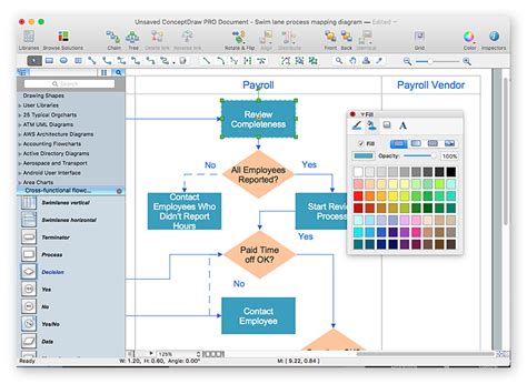 Creating A Cross Functional Flowchart Using Solution ConceptDraw HelpDesk