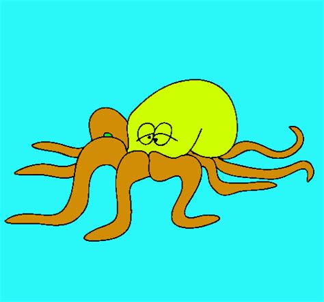 Dibujo de Pulpo pintado por Michelle en Dibujos net el día 11 09 10 a