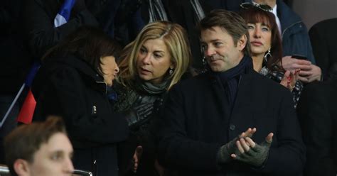 Michèle Laroque et son compagnon François Baroin lors du match de