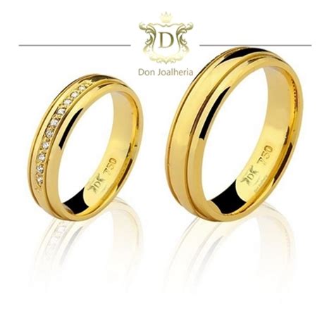 Par De Alian As Gramas E Diamantes Em Ouro K Don