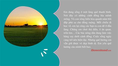 Tả cảnh nơi em ở Khám phá vẻ đẹp hoang sơ của miền quê Việt Nam