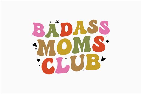 Badass Moms Club Mama Retro Svg Graphic By Svg Box Creative Fabrica