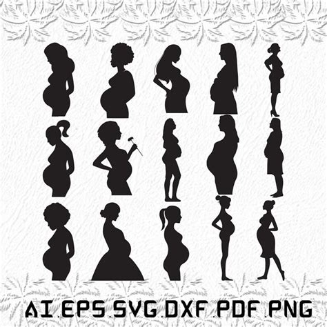 Pregnant Woman Svg Pregnant Womans Svg Pregnant Svg Woman Inspire