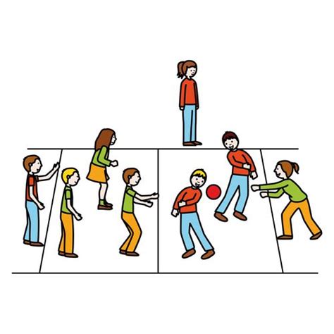 Juego de balón prisionero para educación física