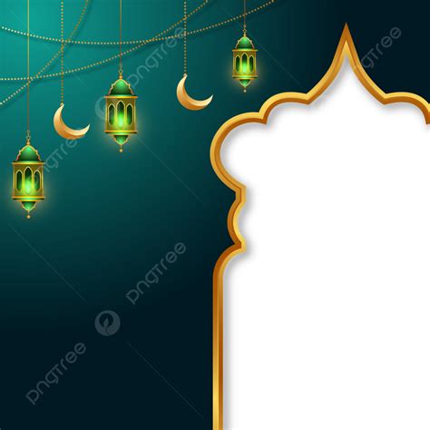 Ramadan Karim Social Media Frame Vector Islamic Twibbon Ramadan