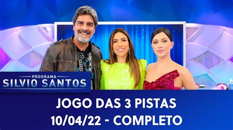 Jogo Das 3 Pistas Programa Silvio Santos 10 04 22 YouTube