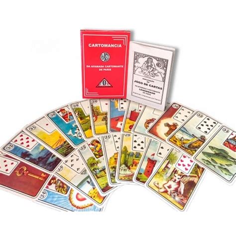 Tarot Baralho Lenormand Cartomanc Vermelhoo 36 Cartas Magia Do