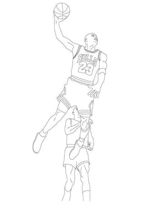 Michael Jordan Free Printable Coloring Page Free Printable Coloring