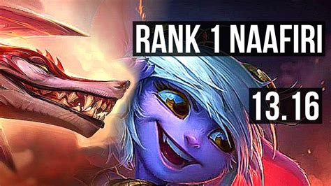 NAAFIRI Vs TRISTANA MID Rank 1 Naafiri 7 Solo Kills 16 3 3