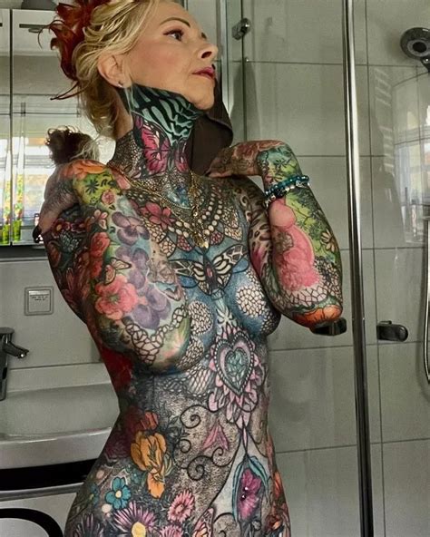 Tattooed Gran Goes Fully Naked To Flaunt K Ink Collection That
