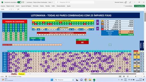 Planilha Lotomania 60 Dezenas Garantia De 19 Pontos Planilhas