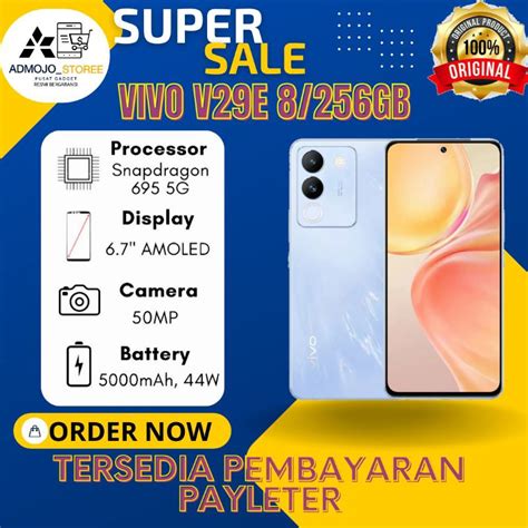 Jual Vivo V29e Ram 8 8 256gb Segel Resmi Bergaransi Free TWS Shopee