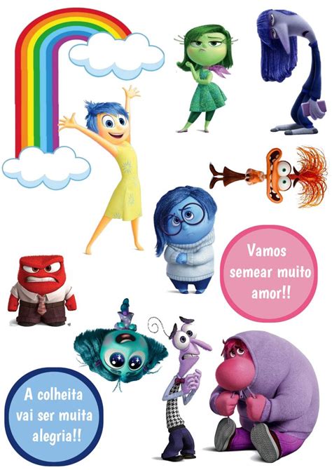 Topo De Bolo Divertidamente In 2024 Girly Party Ideas Inside Out